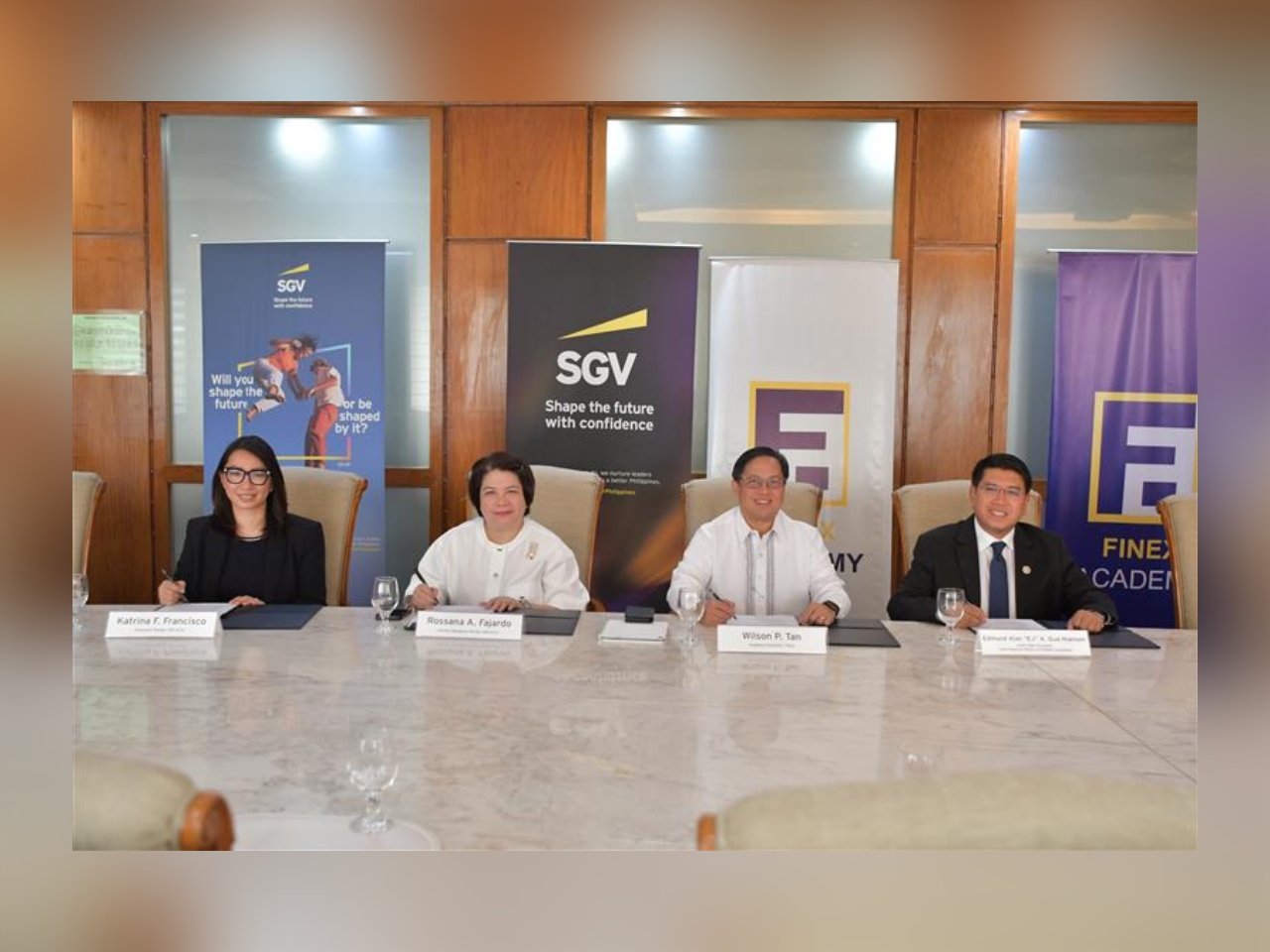 SGV signs MOA with FINEX Academy for Sustainabilit | SGV & Co. | EY | Professional Services Firm
