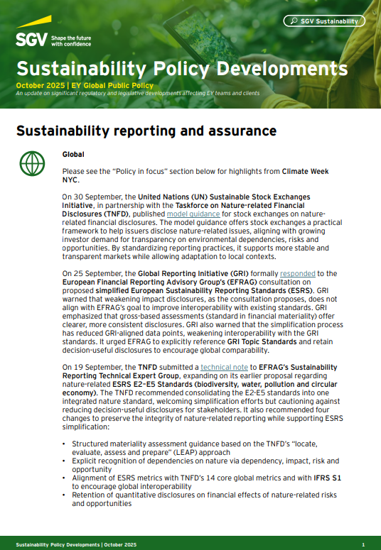 Sustainability Report - Publications | SGV & Co. | EY | Professional ...