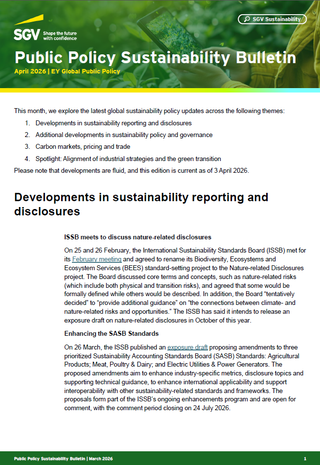 Sustainability Report - Publications | SGV & Co. | EY | Professional ...